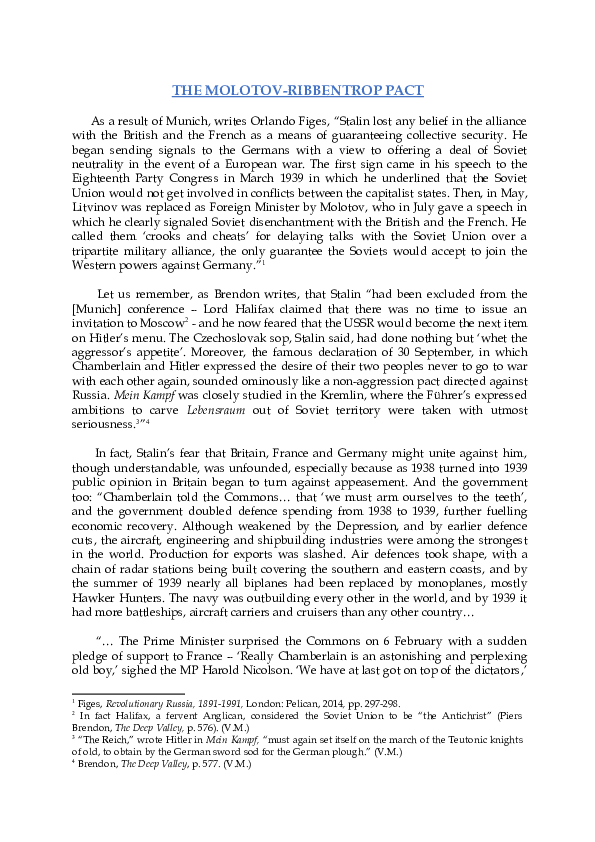 (DOC) THE MOLOTOV=RIBBENTROP PACT