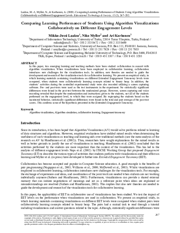 (PDF) Comparing learning performance of students using algorithm ...
