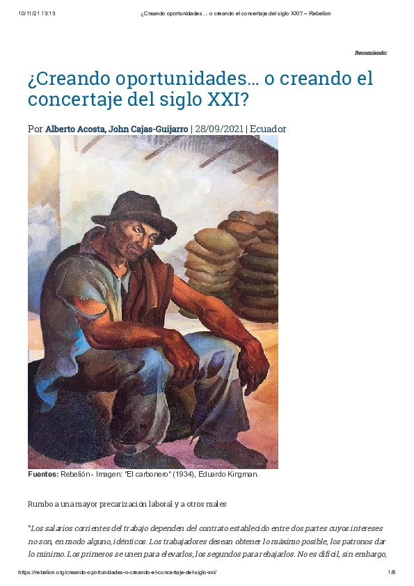 (PDF) Acosta, Alberto y Cajas Guijarro, John (2021) ¿Creando ...