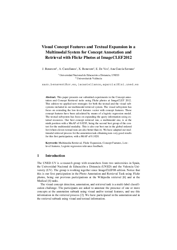 (PDF) Visual Concept Features and Textual Expansion in a Multimodal System for Concept ...