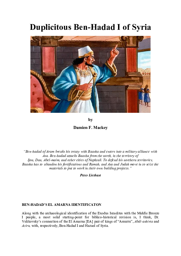 (DOC) Duplicitous Ben-Hadad I of Syria