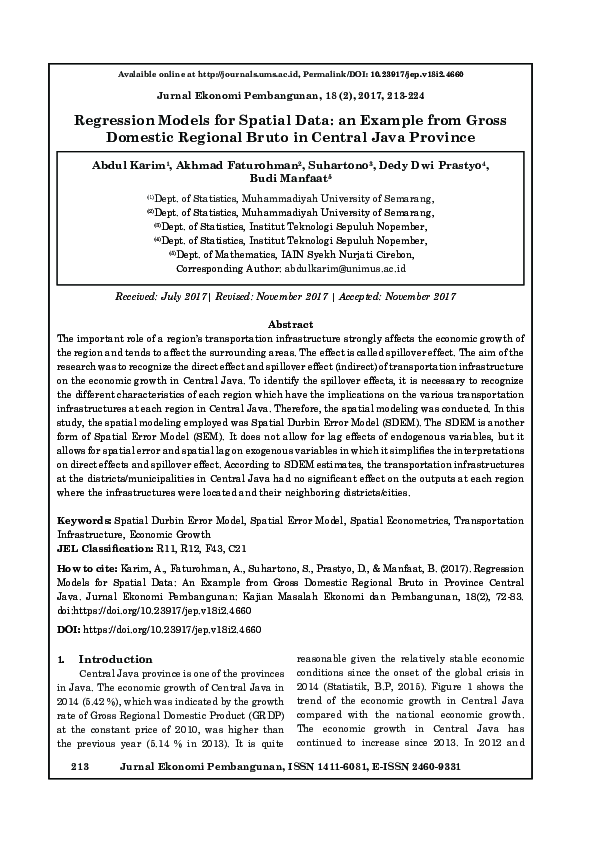 (PDF) Regression models for spatial data: an example from precision ...