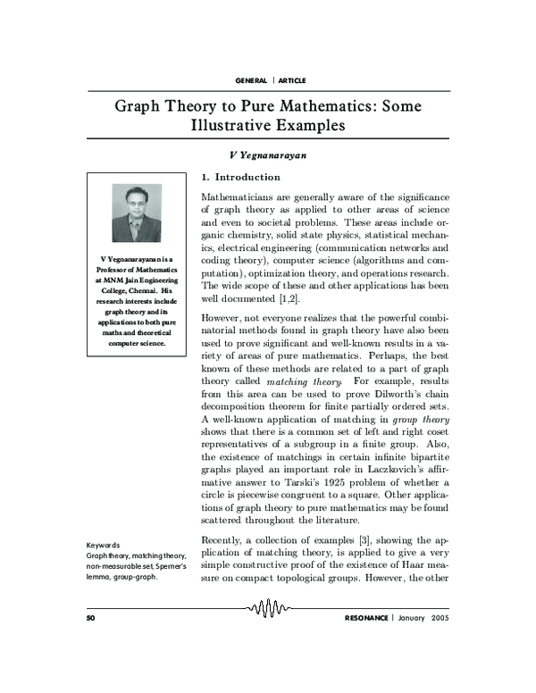 (PDF) Graph theory to pure mathematics: Some illustrative examples