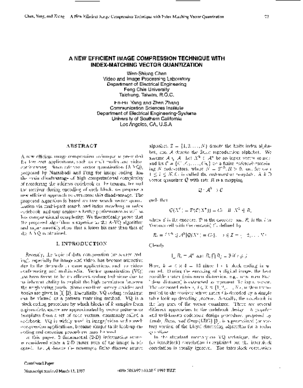 (PDF) A new efficient image compression technique with index-matching vector quantization
