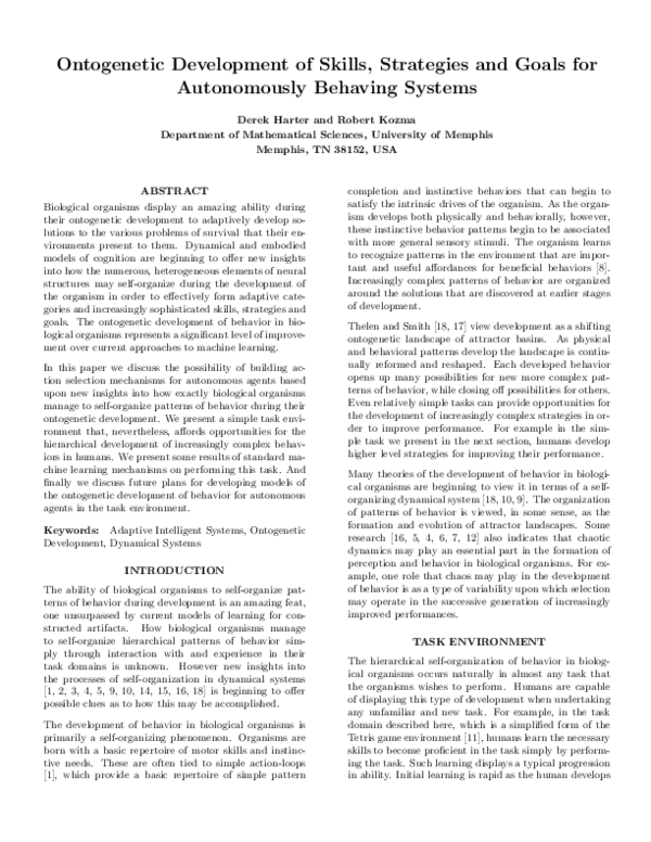 (PDF) Ontogenetic Development of Skills, Strategies and Goals for ...