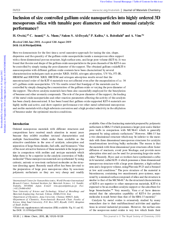 (PDF) Inclusion of size controlled gallium oxide nanoparticles into ...