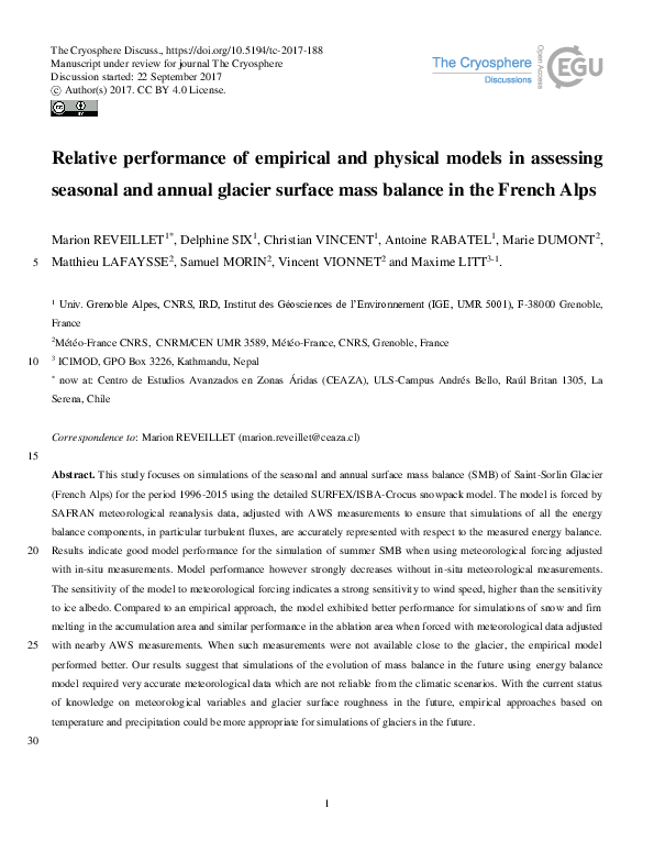 Pdf Relative Performance Of Empirical And Physical Models In