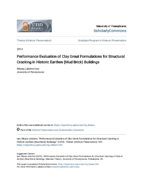 (PDF) Performance Evaluation of Clay Grout Formulations for Structural ...