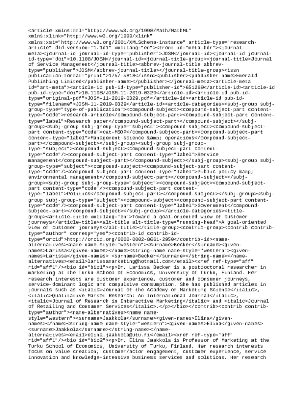 Toward a goal-oriented view of customer journeys | Elina Jaakkola ...