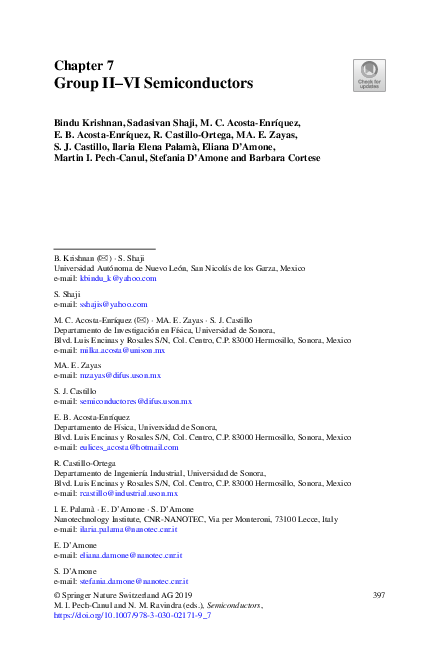 (PDF) Group II-VI Semiconductors