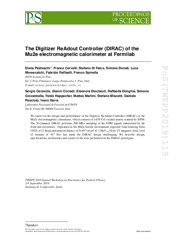 (PDF) The Digitizer ReAdout Controller (DIRAC) of the Mu2e ...