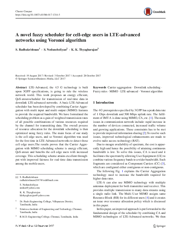 (PDF) A novel fuzzy scheduler for cell-edge users in LTE-advanced ...