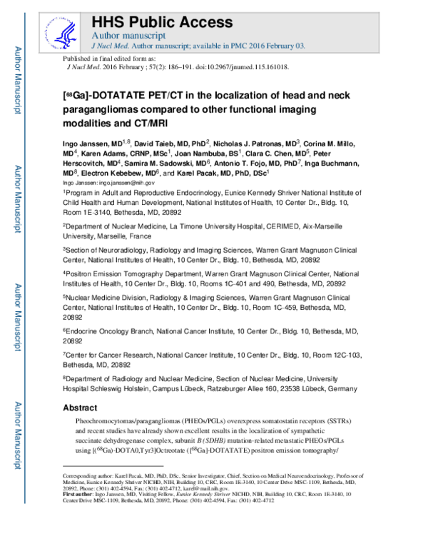 (PDF) The role of 68Ga-DOTA-Octreotate (GaTate) PET/CT in follow-up of ...