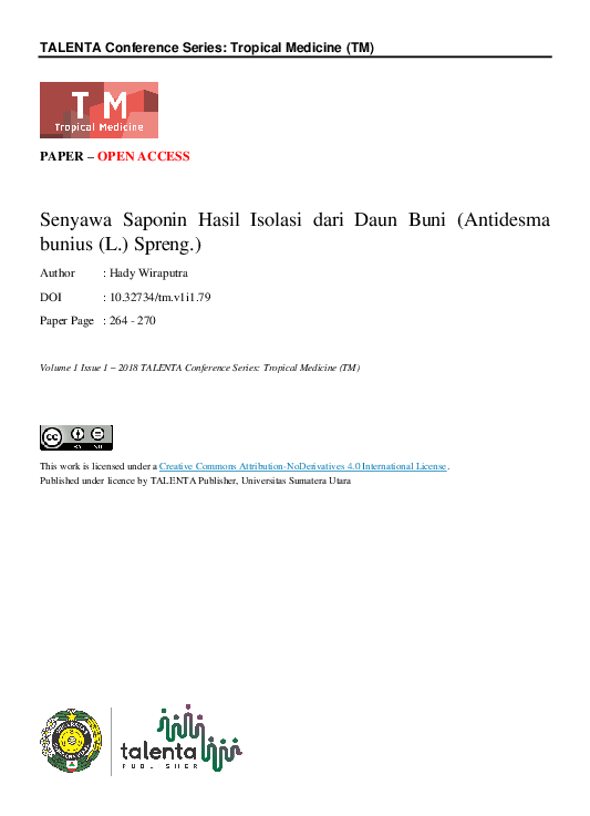 (PDF) Senyawa Saponin Hasil Isolasi dari Daun Buni (Antidesma bunius (L ...