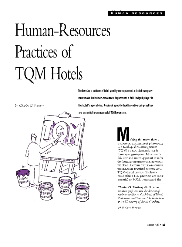 (PDF) Human-resources practices of TQM hotels