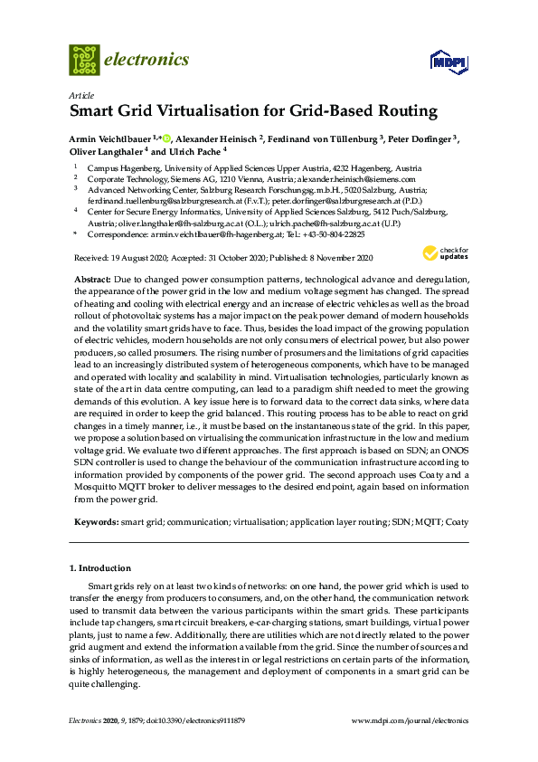 Pdf Smart Grid Virtualisation For Grid Based Routing