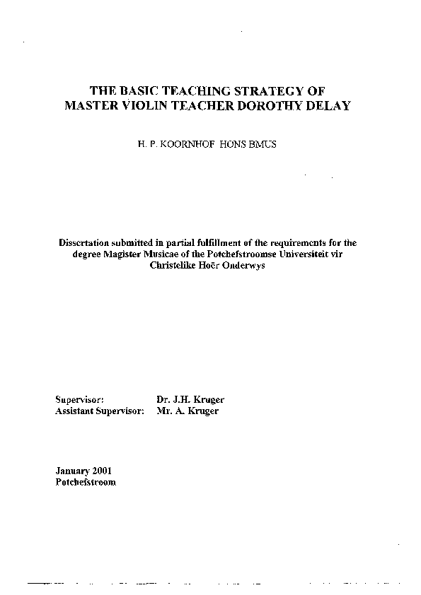 (PDF) The basic teaching strategy of master violin teacher Dorothy ...
