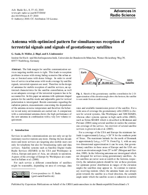 (PDF) Antenna with optimized pattern for simultaneous reception of ...
