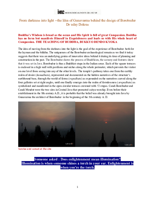 (DOC) From darkness into light --the Idea of Gunadharma behind the ...