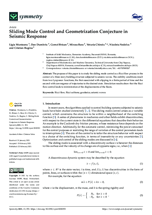 (PDF) Sliding Mode Control and Geometrization Conjecture in Seismology