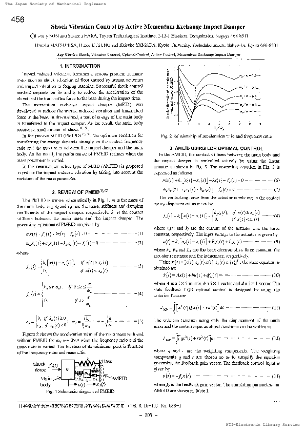 (PDF) 456 Shock Vibration Control by Active Momentum Exchange Impact Damper
