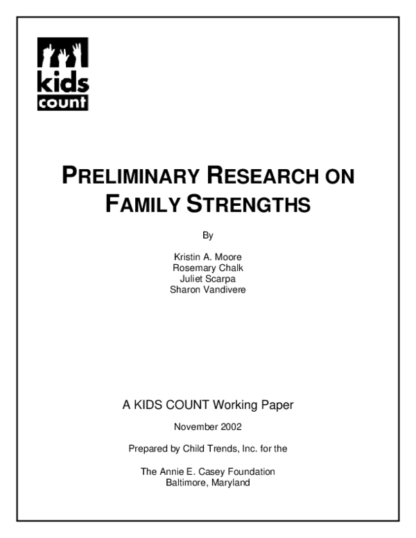 (PDF) Preliminary research on family strengths