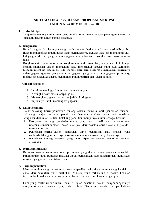 (PDF) SISTEMATIKA PENULISAN PROPOSAL SKRIPS1