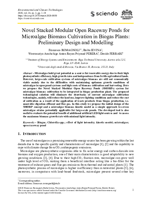 (PDF) Novel Stacked Modular Open Raceway Ponds for Microalgae Biomass ...
