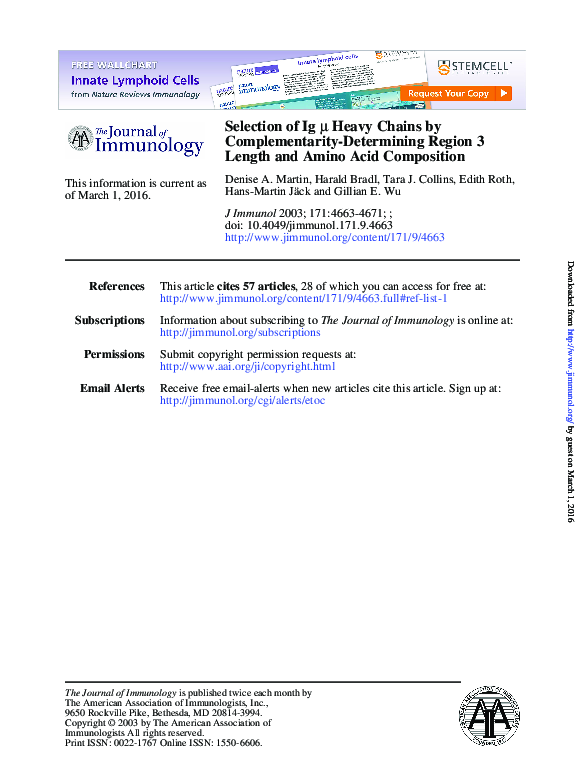 (PDF) Selection of Ig Heavy Chains by Complementarity-Determining ...