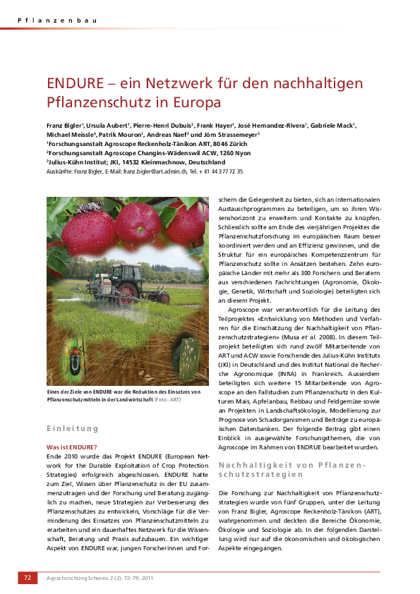 (PDF) ENDURE - a European Network for the Durable Exploitation of Crop ...