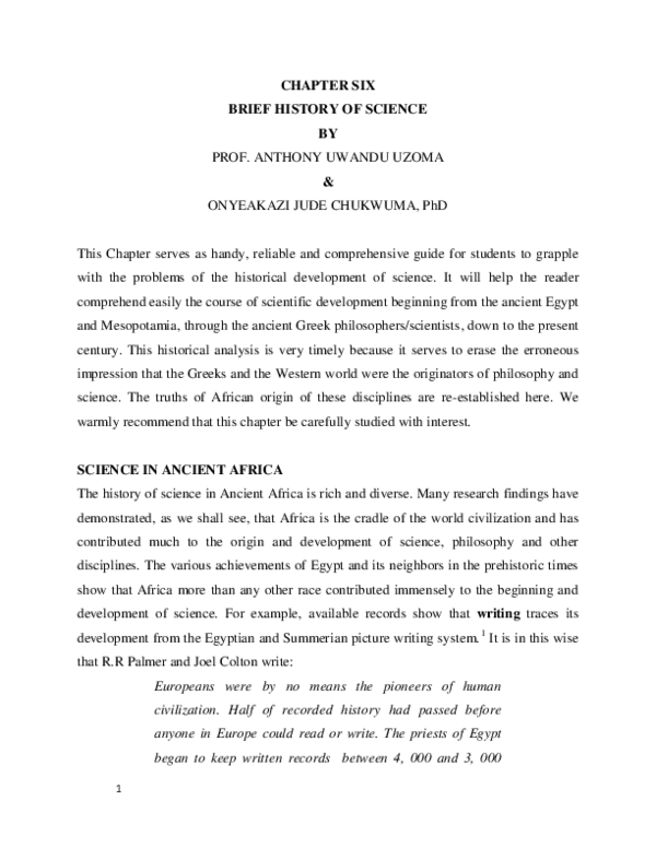 (PDF) BRIEF HISTORY OF SCIENCE