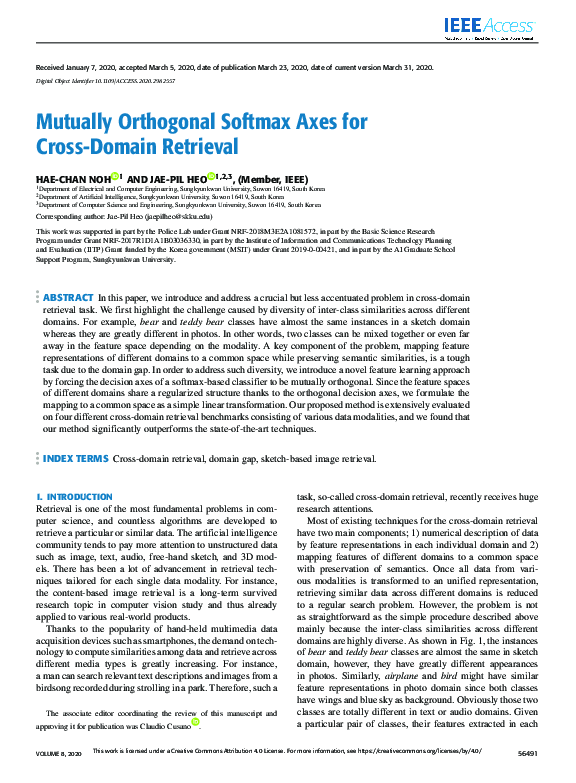 (PDF) Mutually Orthogonal Softmax Axes for Cross-Domain Retrieval