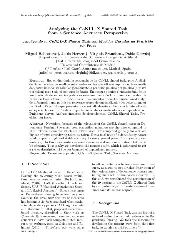 (PDF) Evaluating Sentence-Level Accuracy in CoNLL--X Tasks