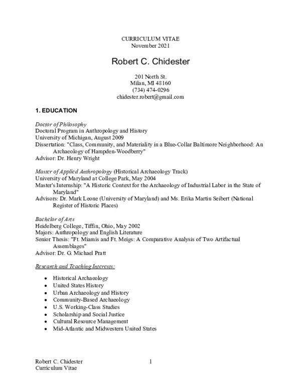 (DOC) Robert C. Chidester