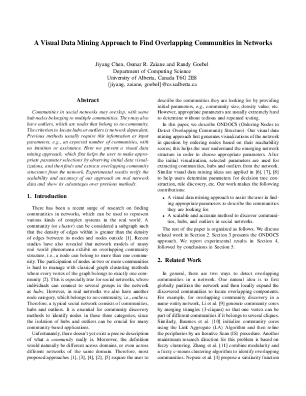 (PDF) A Visual Data Mining Approach to Find Overlapping Communities in ...