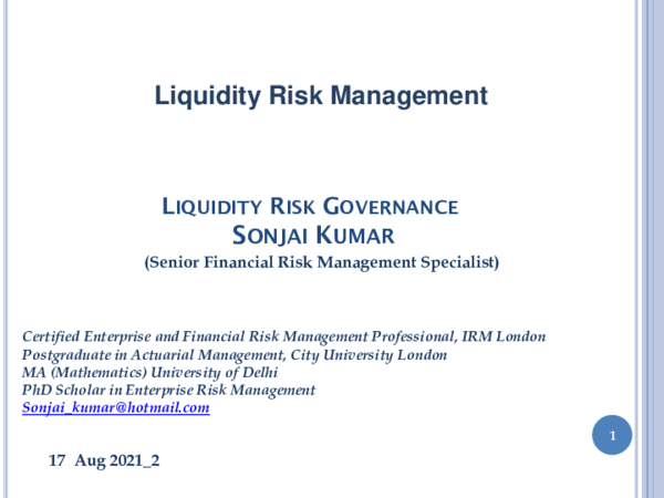 (PDF) LIQUIDITY RISK MANAGEMENT