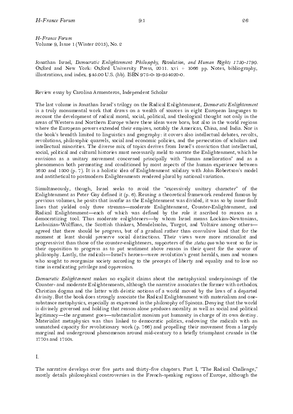 (PDF) Democratic Enlightenment: Philosophy, Revolution, and Human ...