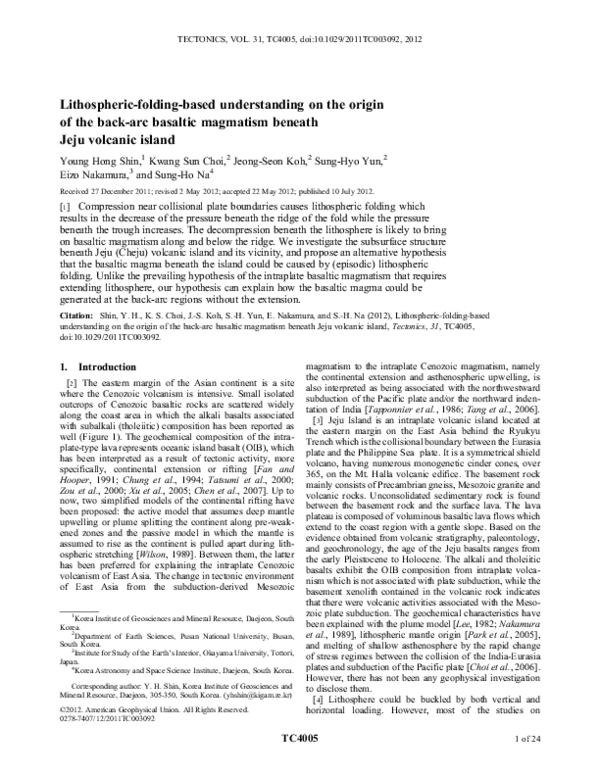 (PDF) Lithospheric-folding-based understanding on the origin of the ...