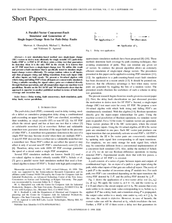 (PDF) A parallel-vector concurrent-fault simulator and generation of ...