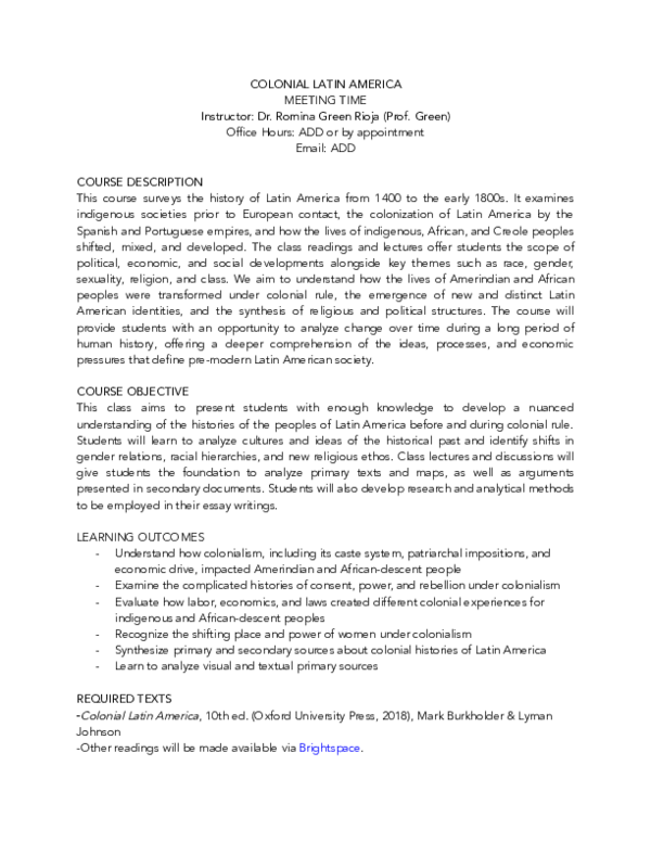 (PDF) Colonial Latin America