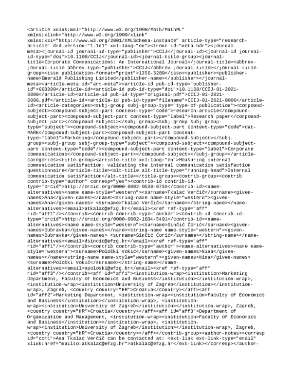 Measuring internal communication satisfaction: validating the internal ...