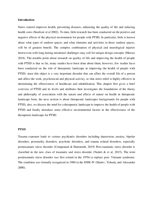 (PDF) The Role of Therapeutic Landscape in Improving Mental Health of ...
