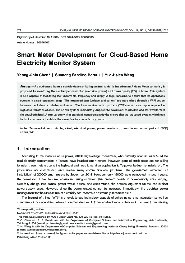 (PDF) Smart Meter Development for Cloud-Based Home Electricity Monitor ...