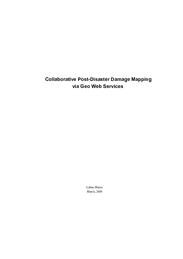 (PDF) Collaborative post-disaster damage mapping via GEO web services