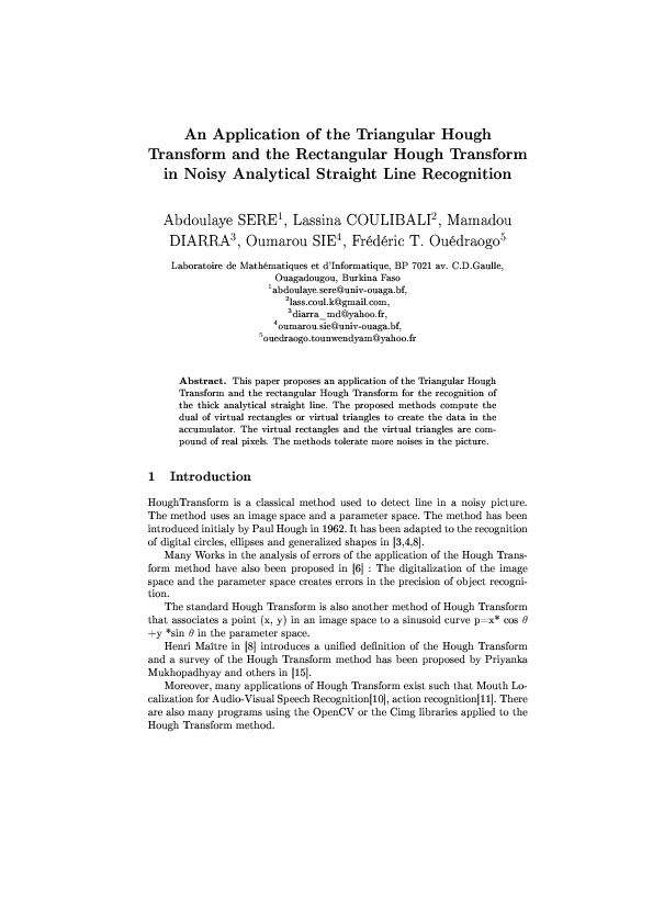 (PDF) An Application of the Triangular Hough Transform and the ... (PDF) An Application of the Triangular Hough Transform and the ...