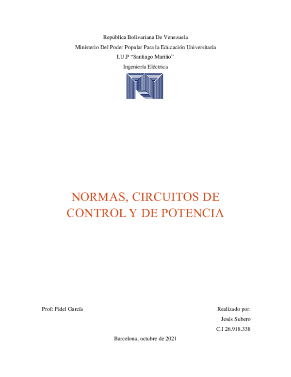 (PDF) Normas de circuitos de control y potencia