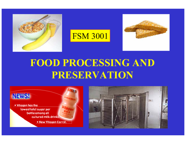 (PDF) FOOD PROCESSING AND PRESERVATION