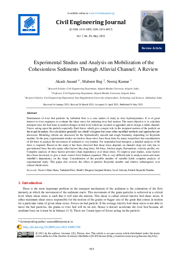 (PDF) Civil Engineering Journal