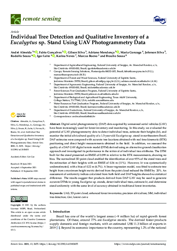(PDF) Individual Tree Detection and Qualitative Inventory of a Eucalyptus sp. Stand Using UAV ...