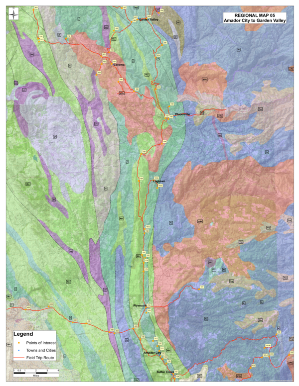 (PDF) Mother Lode: Geology and Mining History: Regional Map 05: Amador ...